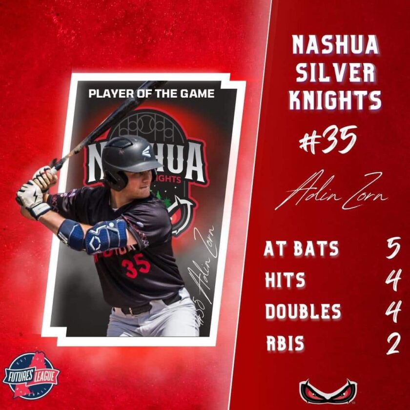 Zorn Helps Silver Knights Return To Favor To Bees 7 1 News Sports Jobs The Nashua Telegraph